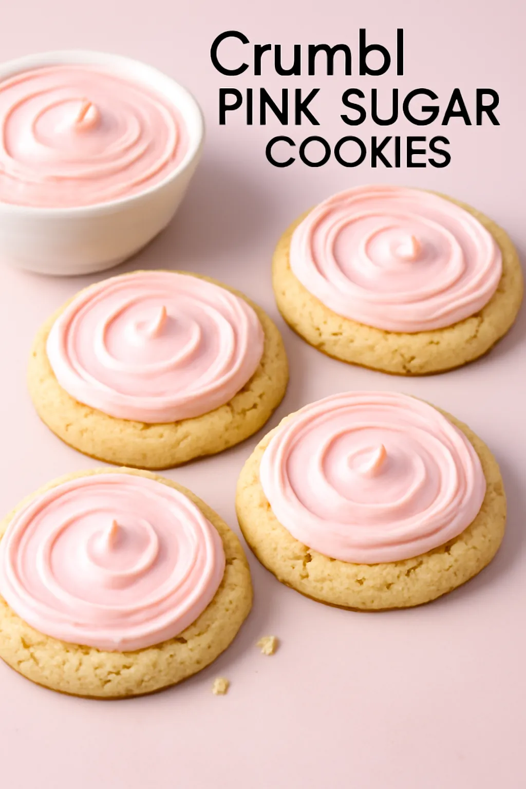 Crumbl Pink Sugar Cookies Recipe: Soft Frosted Perfection!!