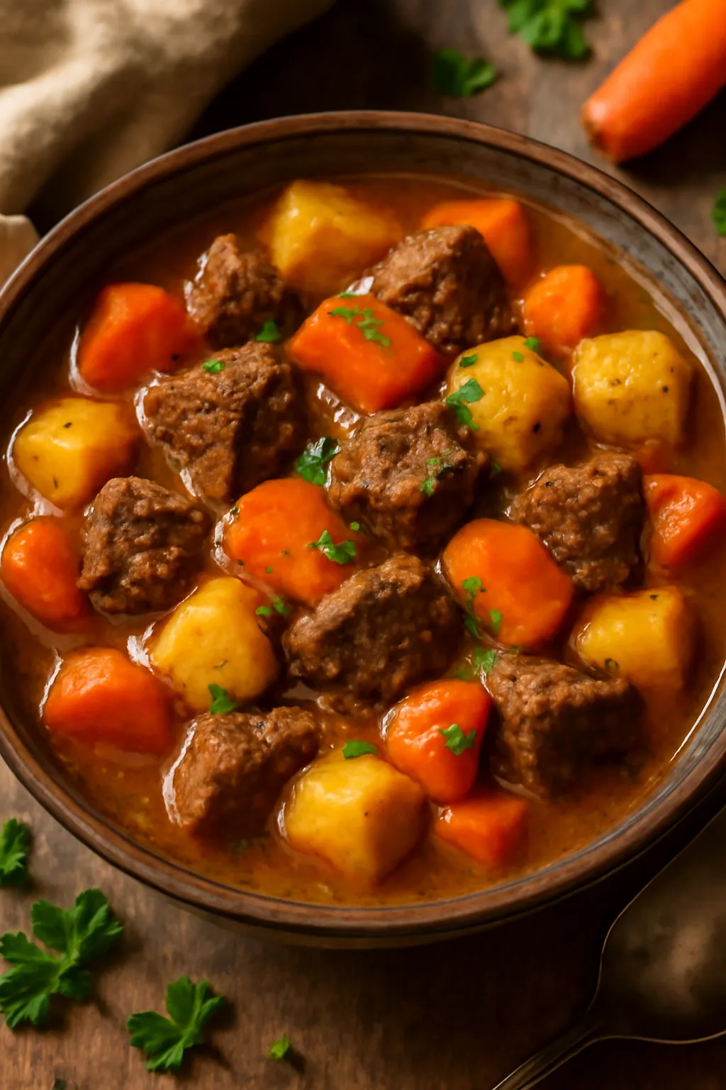 Hearty Beef Stew With Carrots And Potatoes Recipe - Comforts